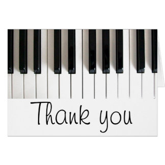 Piano Thank You Greeting Cards | Zazzle