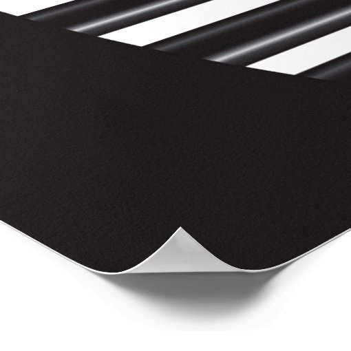 Piano Keyboards Wavy Border with Violin Poster | Zazzle