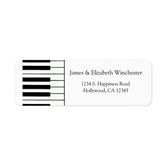 Piano Keys Address Labels | Zazzle.com