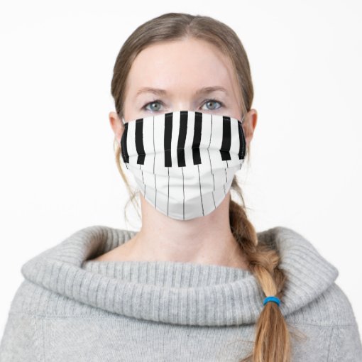 Piano Keys Adult Cloth Face Mask | Zazzle