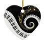 Piano Keys and Gold Music Notes Ceramic Ornament | Zazzle
