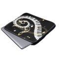 Piano Keys and Golden Music Notes Laptop Sleeve | Zazzle