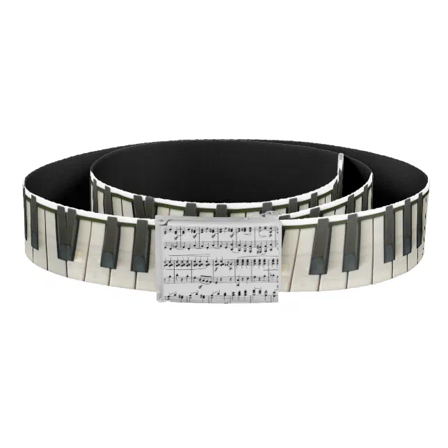 Piano Keys And Notes Belt | Zazzle