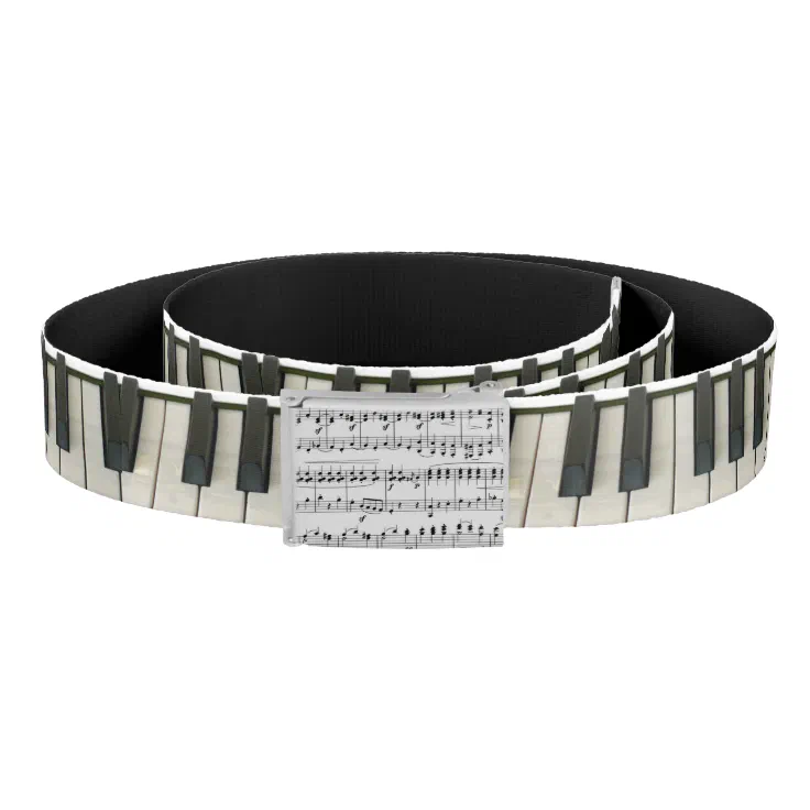 Piano Keys And Notes Belt | Zazzle