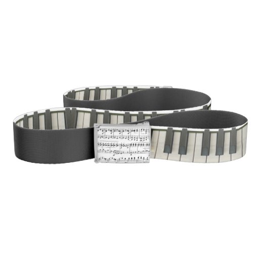Piano Keys And Notes Belt | Zazzle