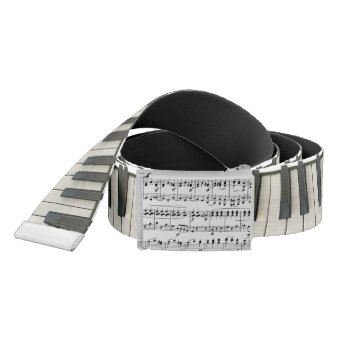 Piano Keys And Notes Belt | Zazzle