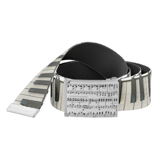 Piano Keys And Notes Belt | Zazzle
