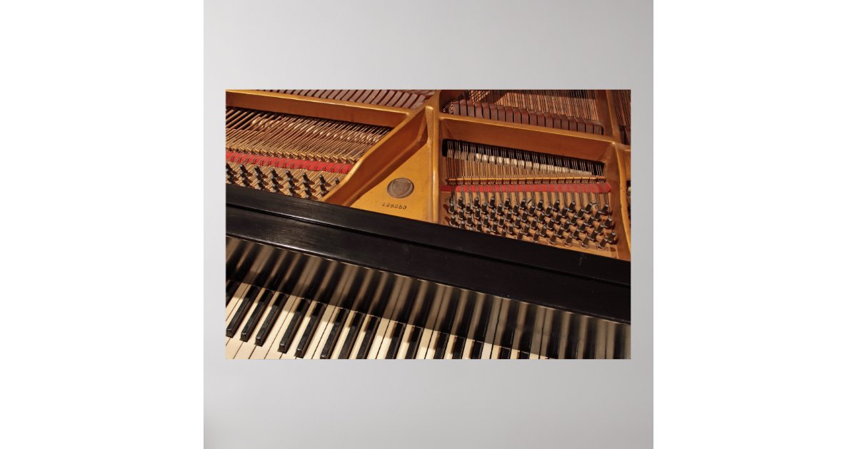 Piano Keys and Pinblock Poster | Zazzle