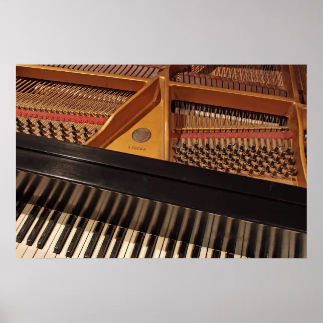 Piano Keys and Pinblock Poster | Zazzle