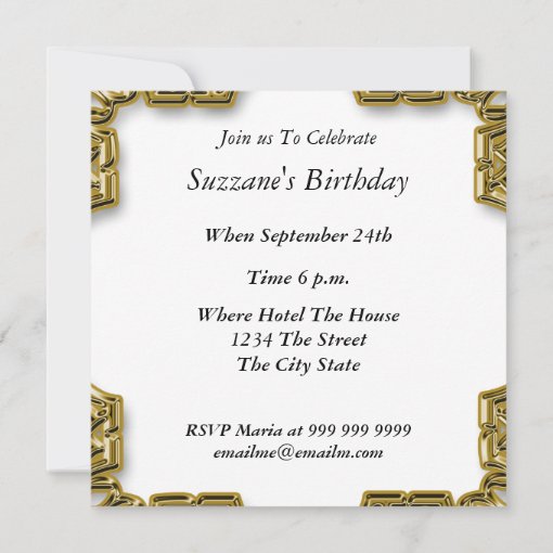Piano Keys Birthday Party Glamour Hot Invitation | Zazzle