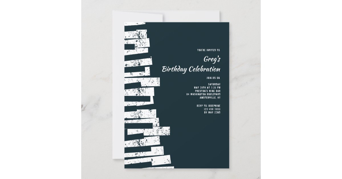 Piano Keys Birthday Party Invitation | Zazzle