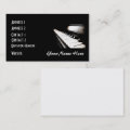 Piano Keys Black & White Business Card | Zazzle