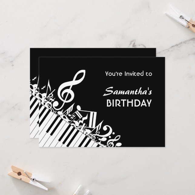 Music Notes Invitation Template Editable Music Notes Concert Template