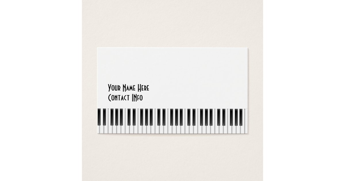Piano Keys Business Card | Zazzle.com