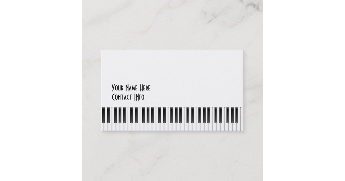 Piano Keys Business Card | Zazzle