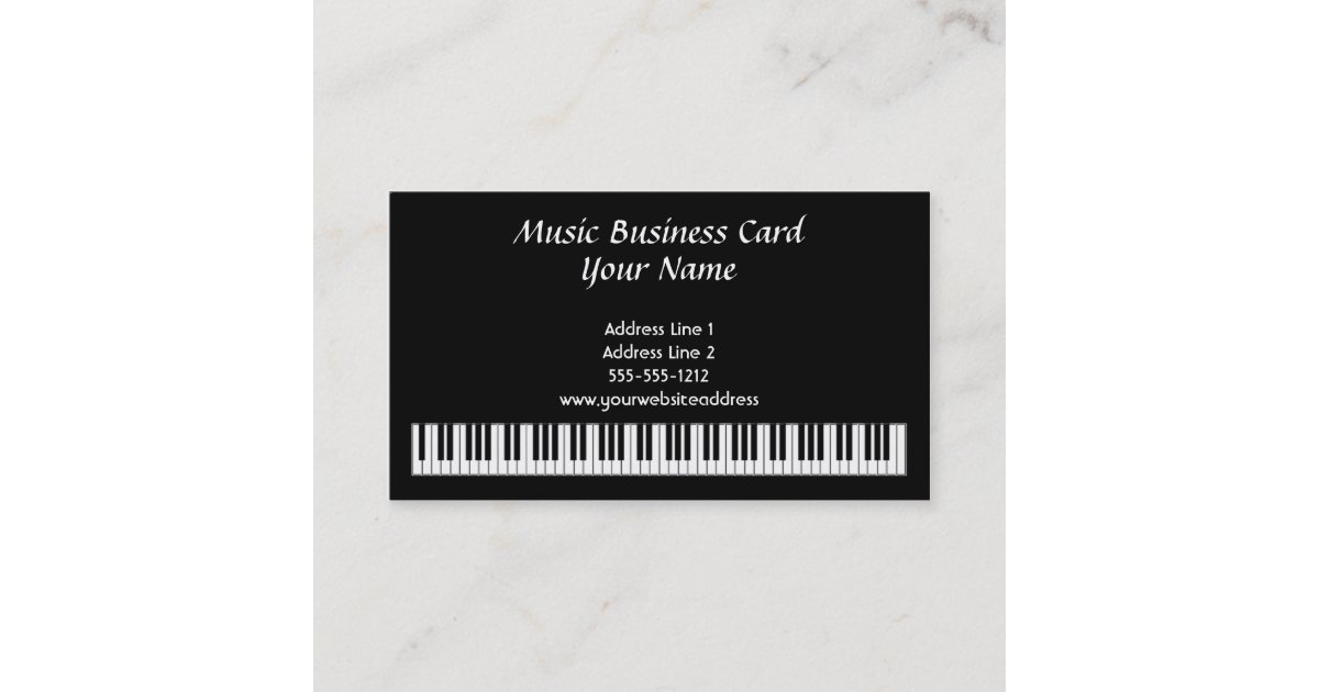 Piano Keys Business Card | Zazzle