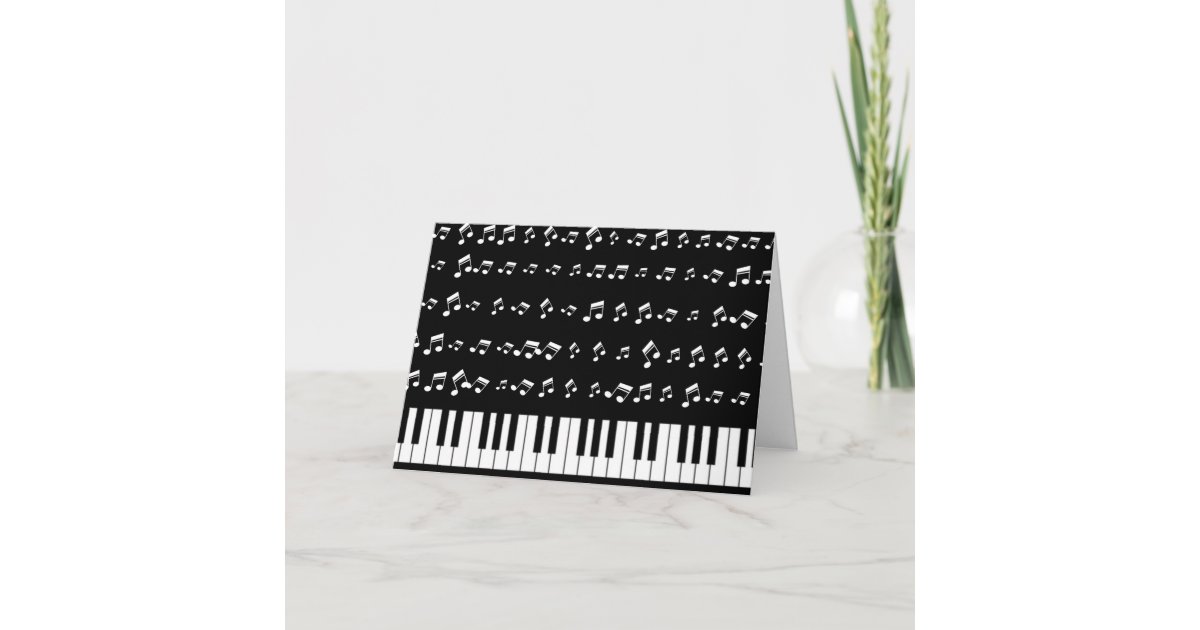 Piano Keys Card | Zazzle
