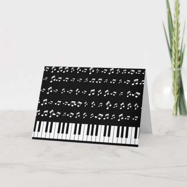 Piano Keys Card | Zazzle