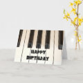 Piano Keys Card | Zazzle