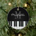 Piano keys Christmas tree ornament for pianist | Zazzle