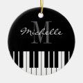 Piano keys Christmas tree ornament for pianist | Zazzle