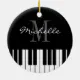 Piano keys Christmas tree ornament for pianist | Zazzle