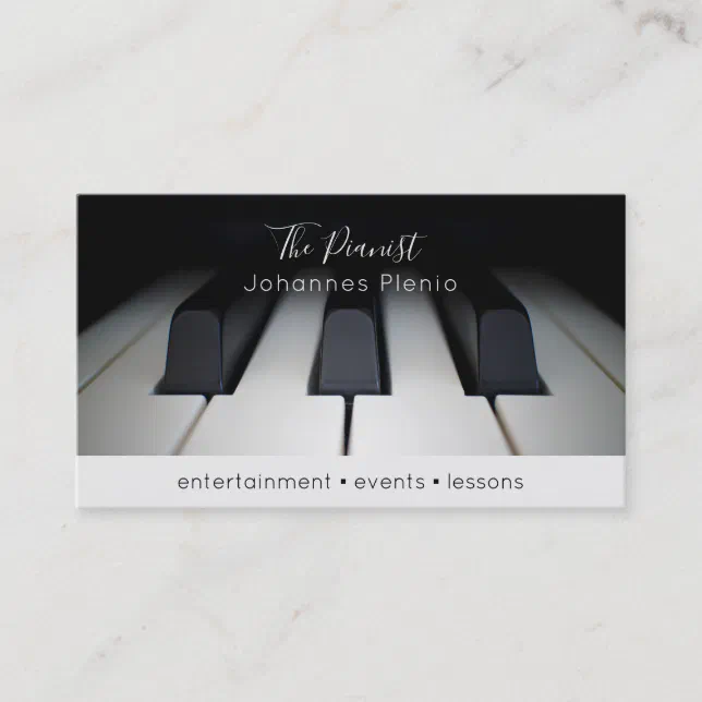 Piano Keys Pianist Business Card Zazzle