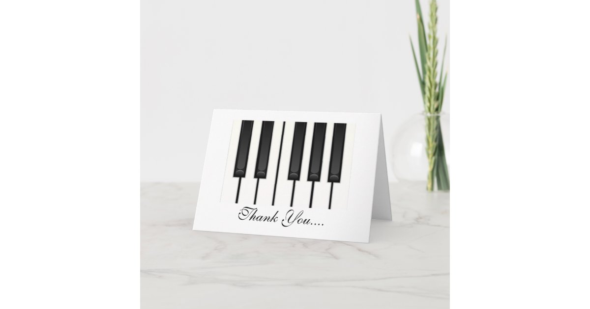 Piano Keys Thank You Card | Zazzle.com