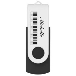 Piano keys USB flash drive for pianist or teacher | Zazzle
