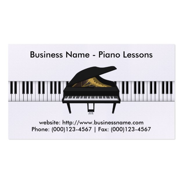 Piano Lessons Business Card: Piano 3D Model
