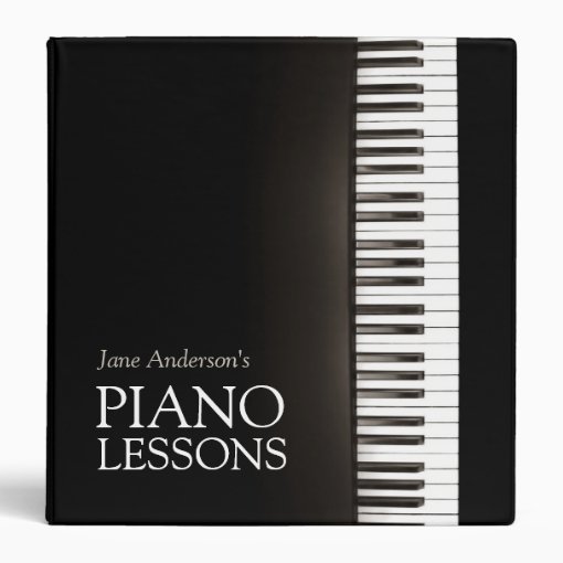 Piano Lessons Music Teacher 3 Ring Binder | Zazzle