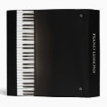 Piano Lessons Music Teacher 3 Ring Binder | Zazzle