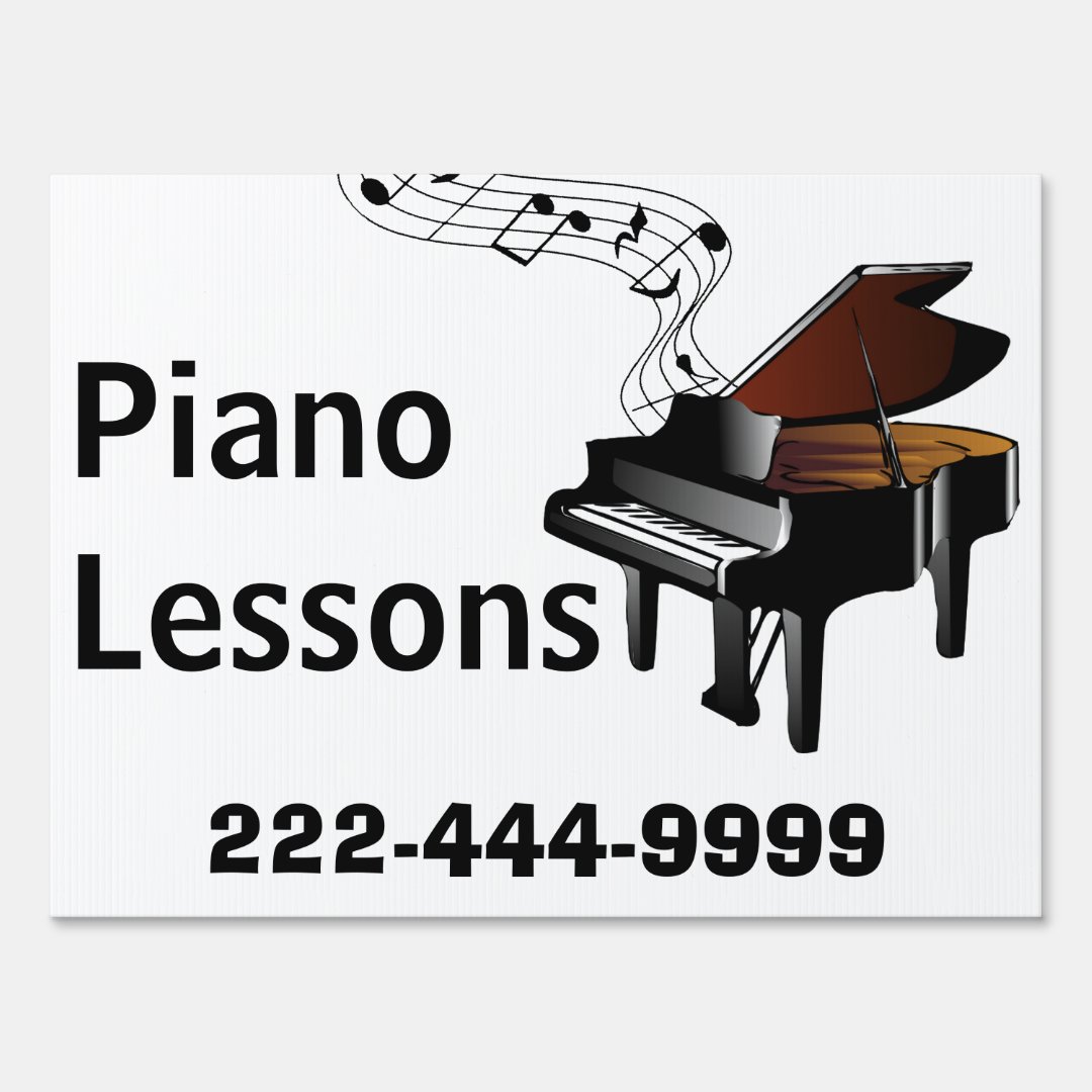 Piano Lessons Yard Sign | Zazzle