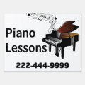 Piano Lessons Yard Sign | Zazzle