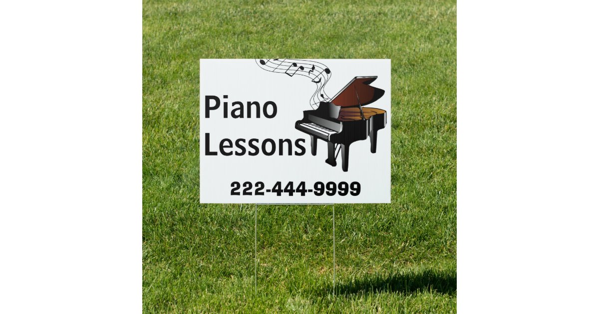 Piano Lessons Yard Sign | Zazzle