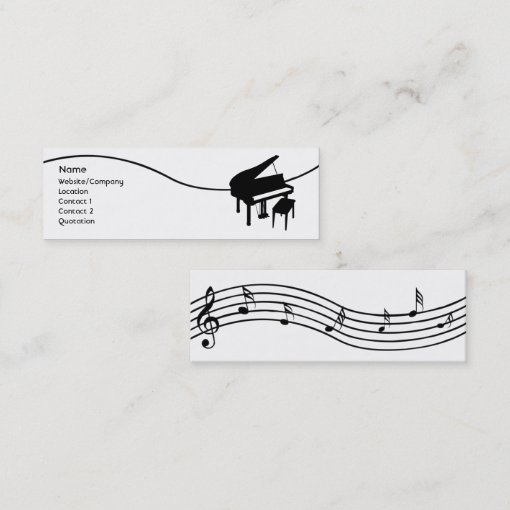 Piano Mini Business Card | Zazzle