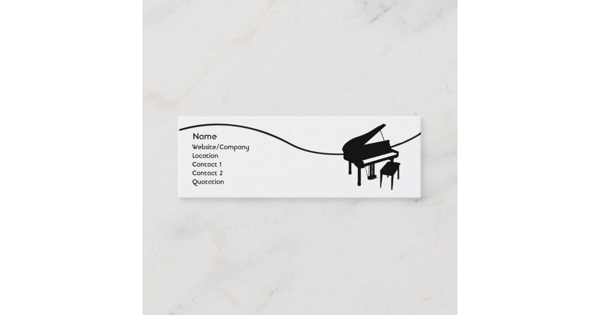Piano Mini Business Card | Zazzle