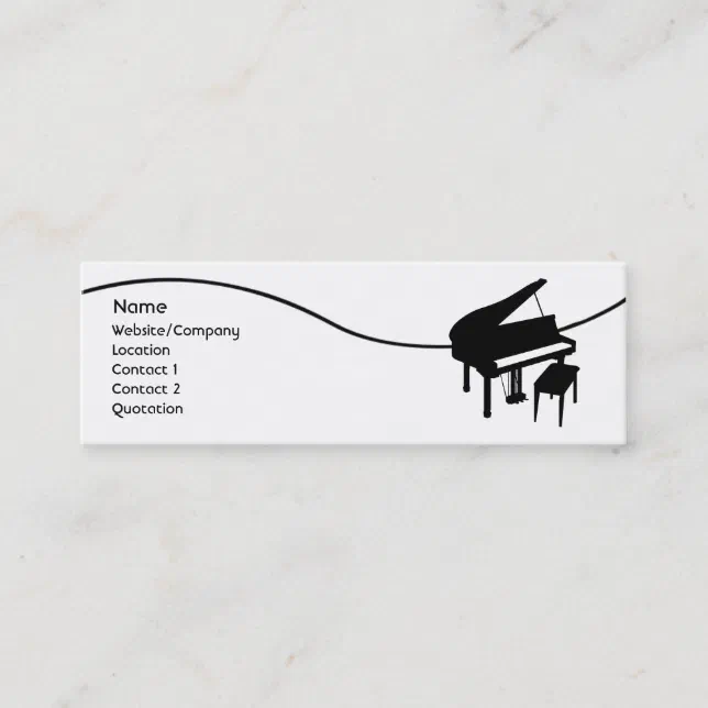 Piano Mini Business Card | Zazzle