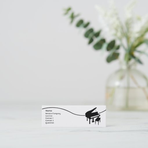 Piano Mini Business Card | Zazzle