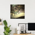 Piano Music Abstract Poster | Zazzle