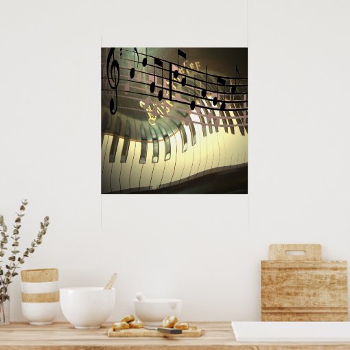 Piano Music Abstract Poster | Zazzle