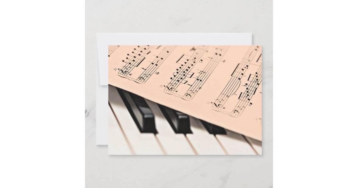 Piano music card | Zazzle
