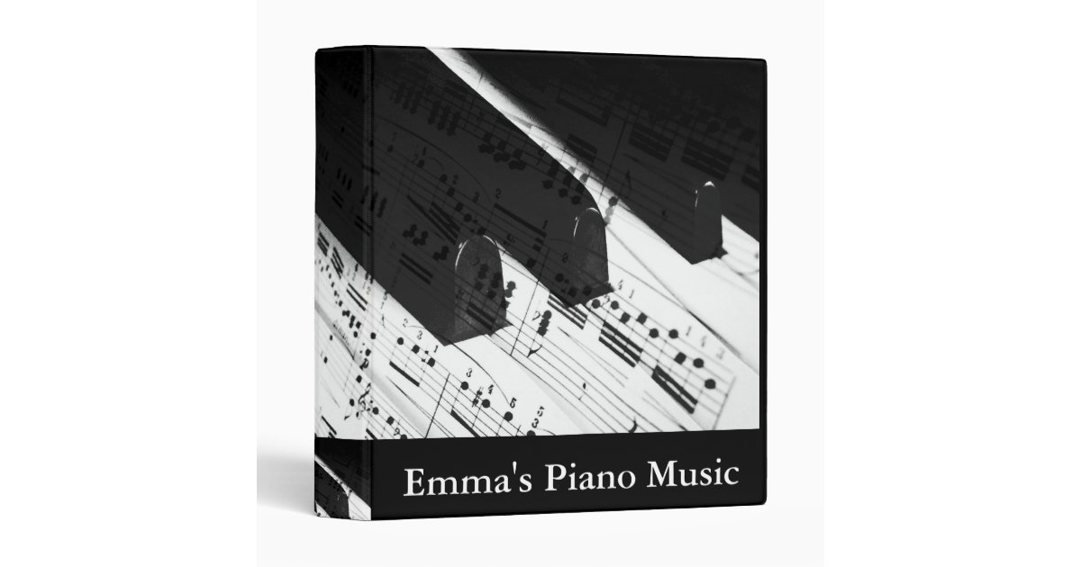 Piano Music Collection Custom Binder | Zazzle