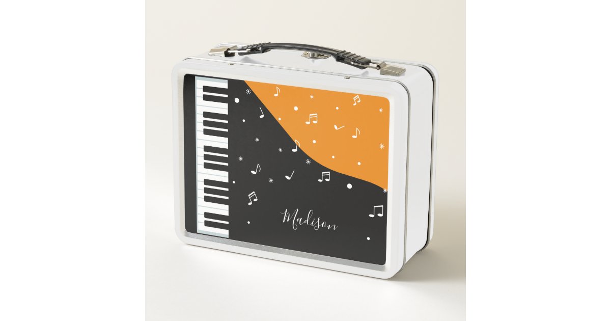 Piano Music custom name lunch boxes | Zazzle