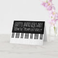 Piano Music Happy Anniversary Card | Zazzle