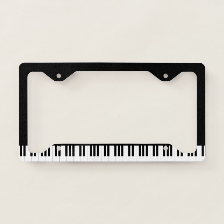 PIANO MUSIC LICENSE PLATE FRAME | Zazzle