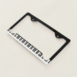 PIANO MUSIC LICENSE PLATE FRAME | Zazzle