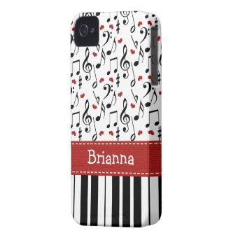 Piano Music Note iPhone 4 / 4s Case-Mate Cover | Zazzle