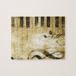 Piano Music Notes Jigsaw Puzzle | Zazzle