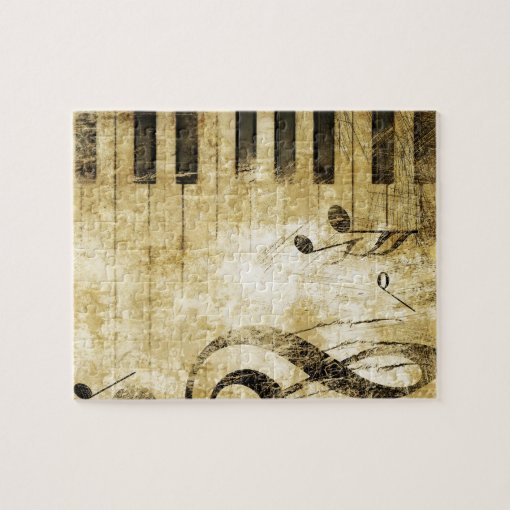 Piano Music Notes Jigsaw Puzzle | Zazzle
